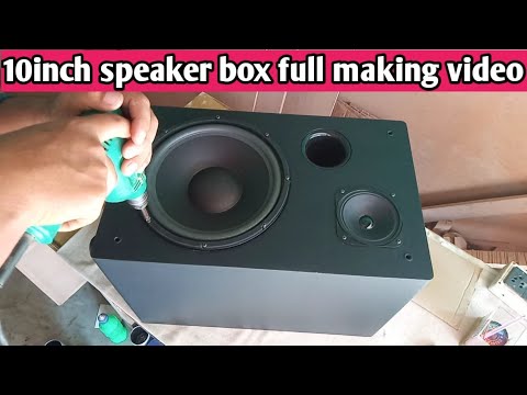 how to make speaker box || 10 inch speaker box making - YouTube