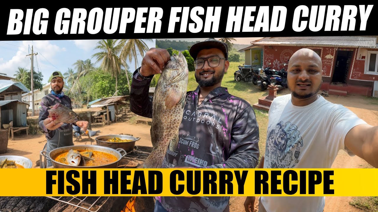 Big Grouper fish head curry recipe 😍 - YouTube