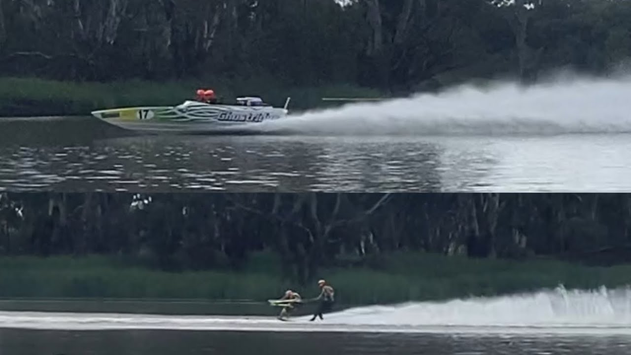 Ghost Rider fly by at Robinvale 80 Ski Race 2023 - YouTube