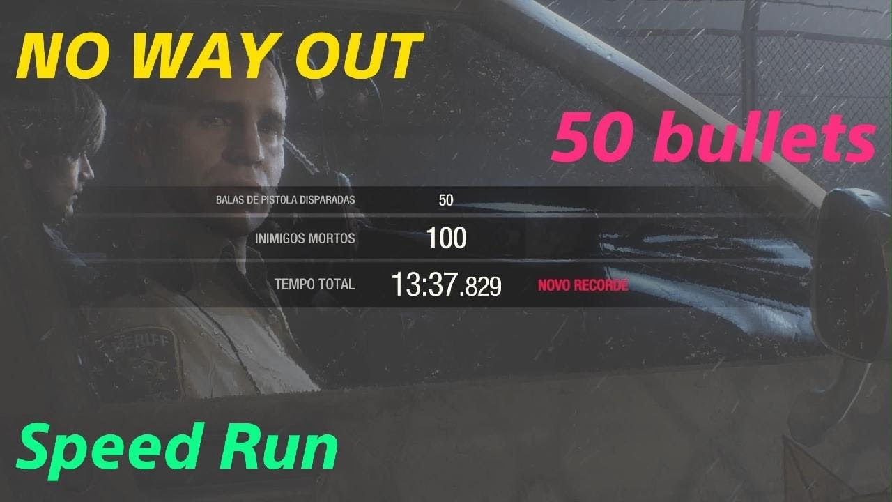 RE2 Remake - No WAY OUT Speed Run 60 bullets - YouTube