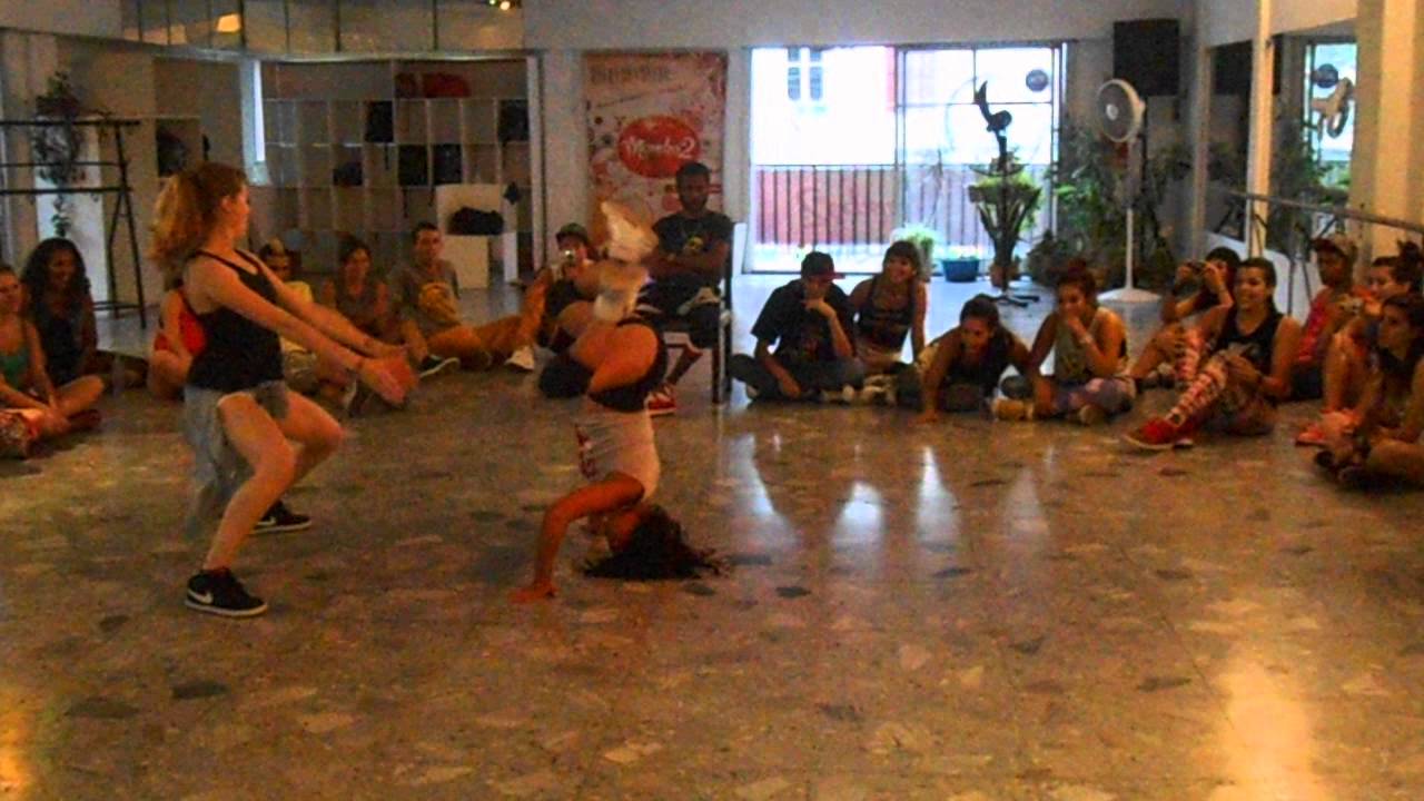 Dancehall battle 2 vs 2 (1 Dancer+1 DHQ) Judge: Nick Black Eagle - Ceci ...