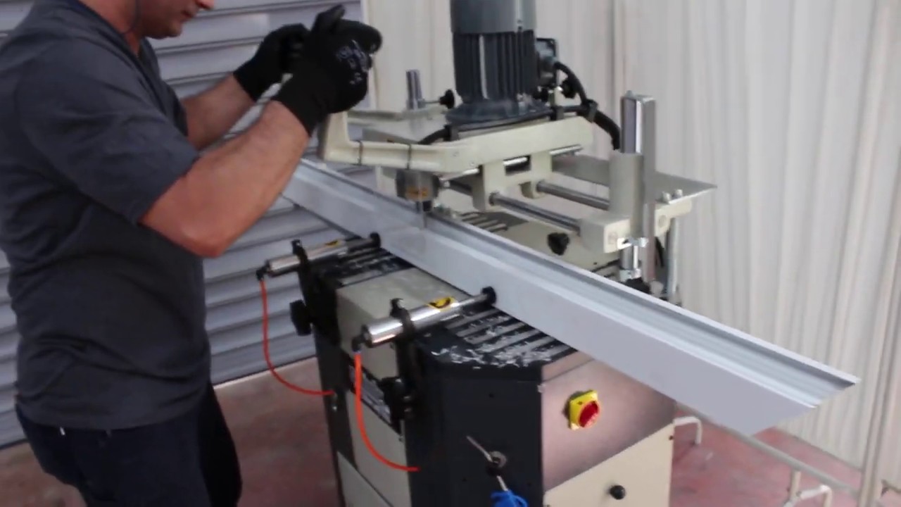 SFM 01 PVC profile Milling Machine - YouTube