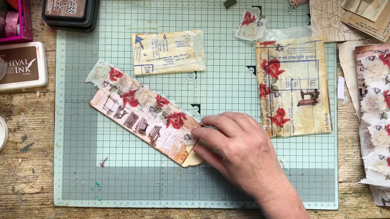 Series 2 Part 6 start to finish junk journal (tissue printing & altered ...