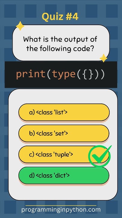 Python Quiz Whats The Output Quiz 4 Python Shorts Quiz Codingchallenge Pythonprogram