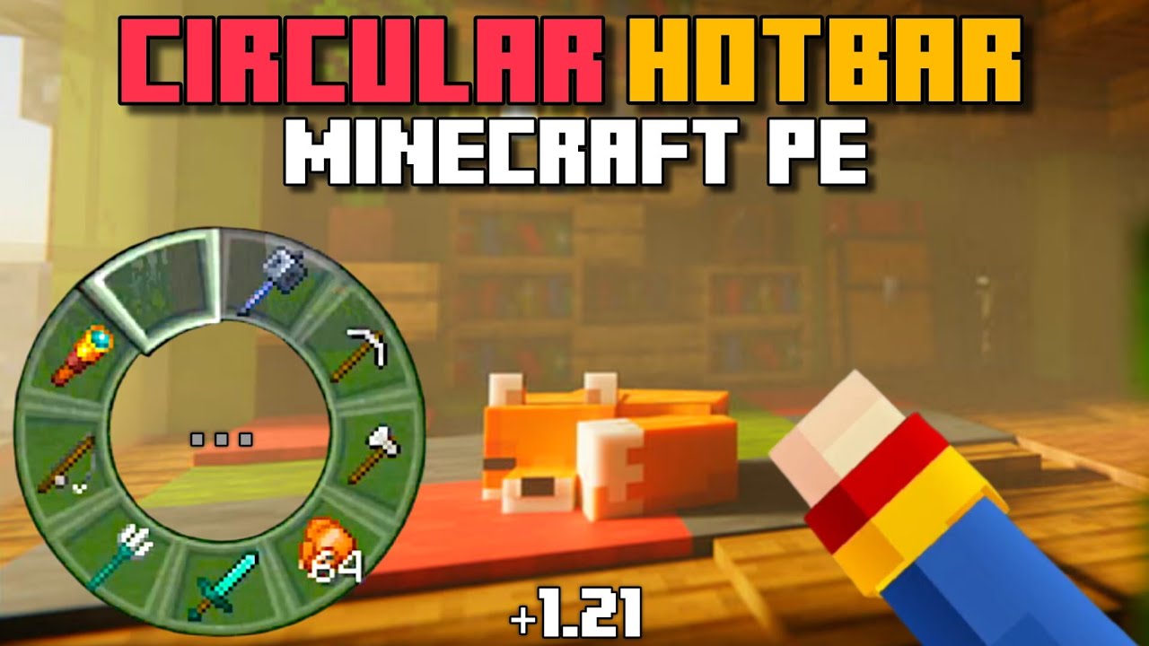 🟢CIRCULAR HOTBAR ADDON for BEDROCK | MINECRAFT PE +1.21 #addons - YouTube