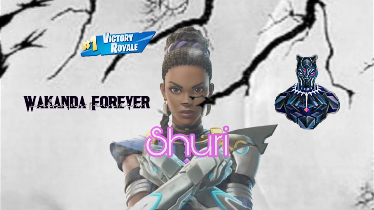 Fortnite Shuri Skin Gameplay 37 Solo Squads Win (Black Panther) Wakanda ...