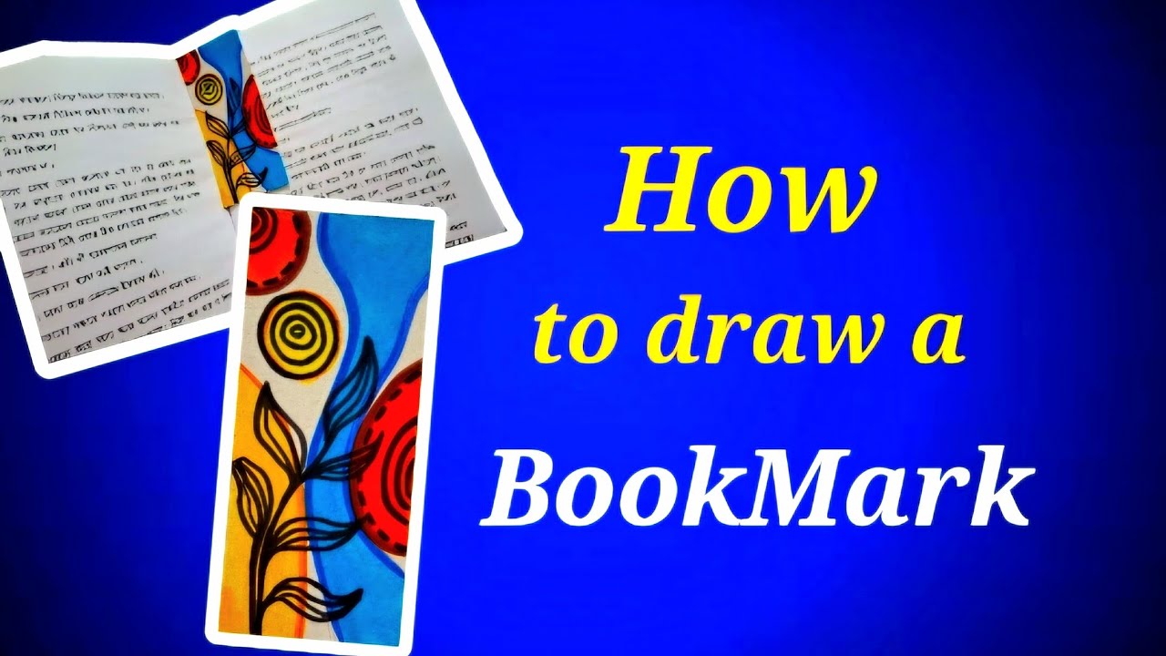 How to draw a Bookmark easily - YouTube