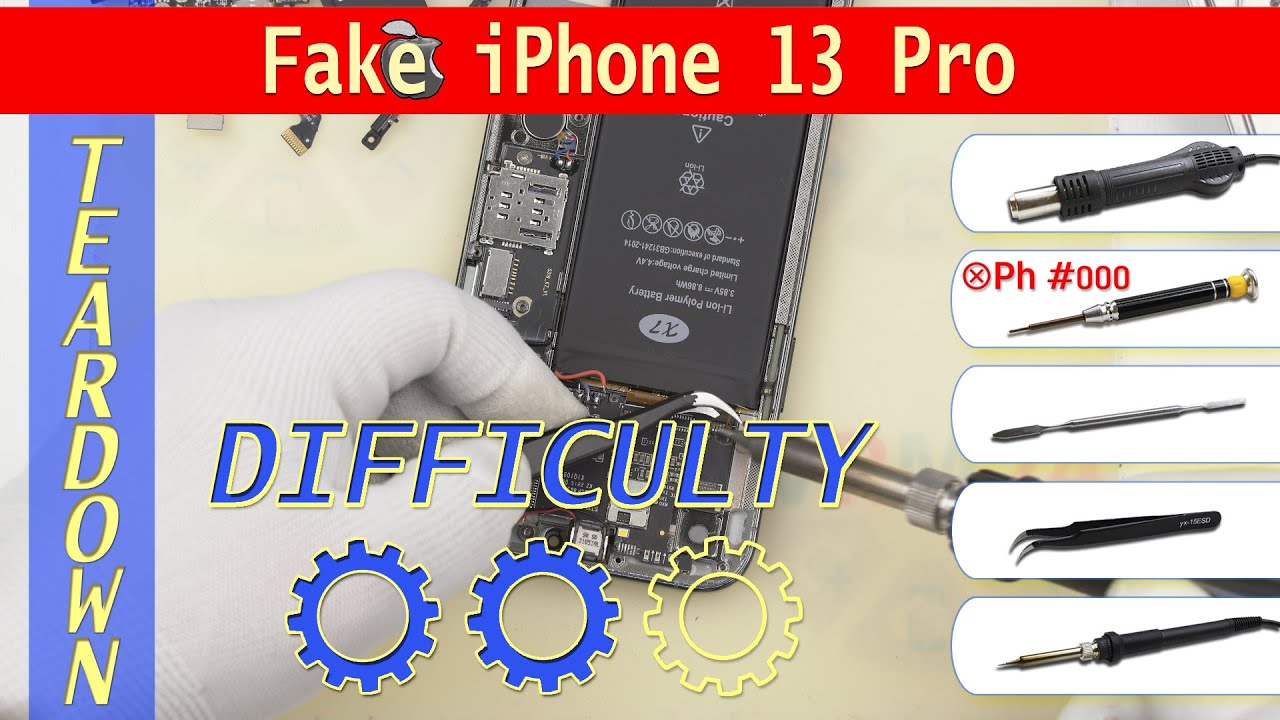 Fake iPhone 13 Pro ver.1 📱 Teardown Take apart Tutorial - YouTube
