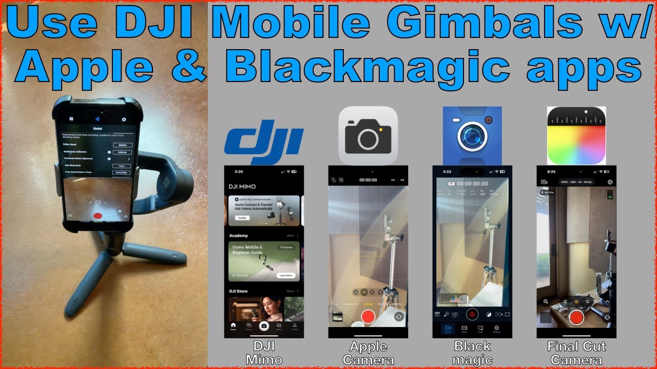 DJI Osmo gimbals with Apple & Blackmagic camera apps - YouTube
