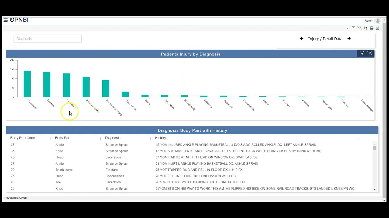 NEISS National Electronic Injury Surveillance #Dashboard #opnbi - YouTube