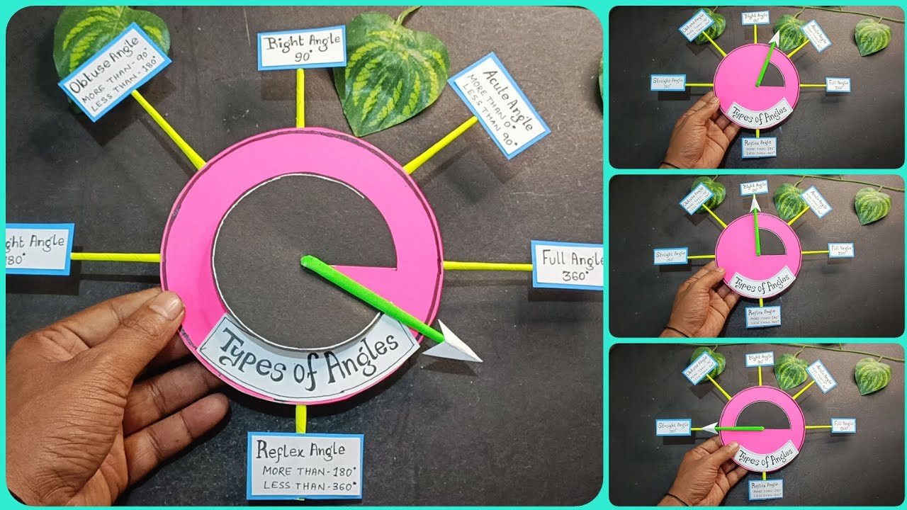 4 easy Steps to make Types of Angles TLM || Maths TLM || TLM for ...