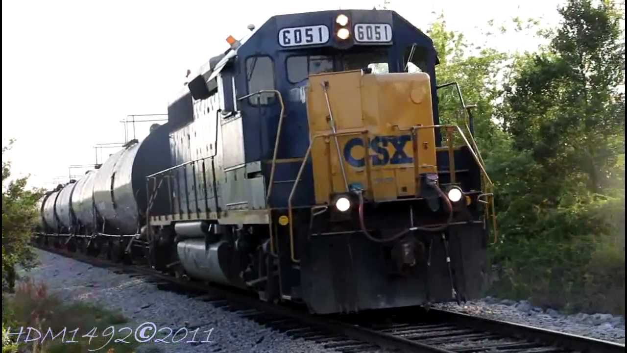 CSX 6051 crossing over bridge in Navassa, NC - YouTube