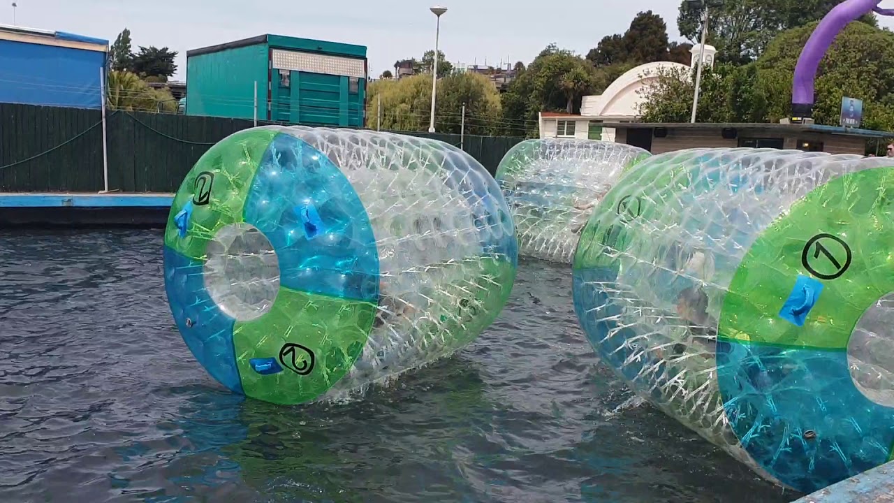 Water ball ride - YouTube