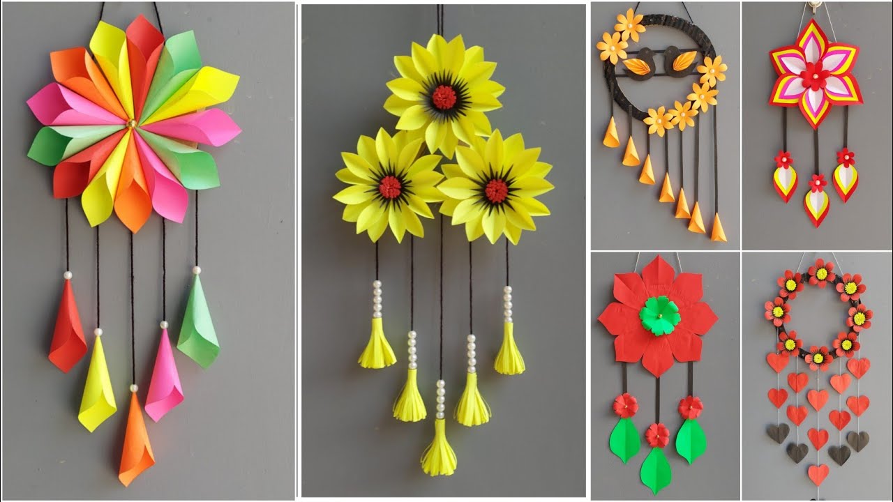 6 Easy and Cute Paper Craft Ideas | Try This beautiful Paper wallmate ...
