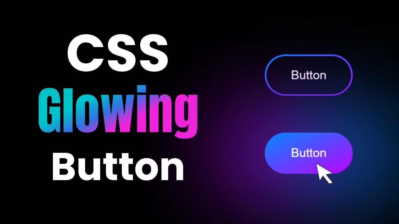 CSS Glowing Button - in just 4 minutes - YouTube