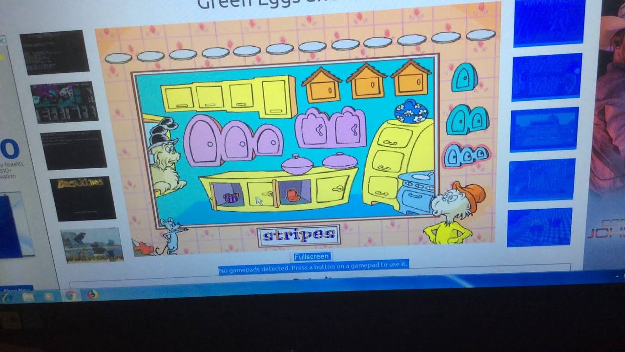Green eggs and ham food matching game - YouTube