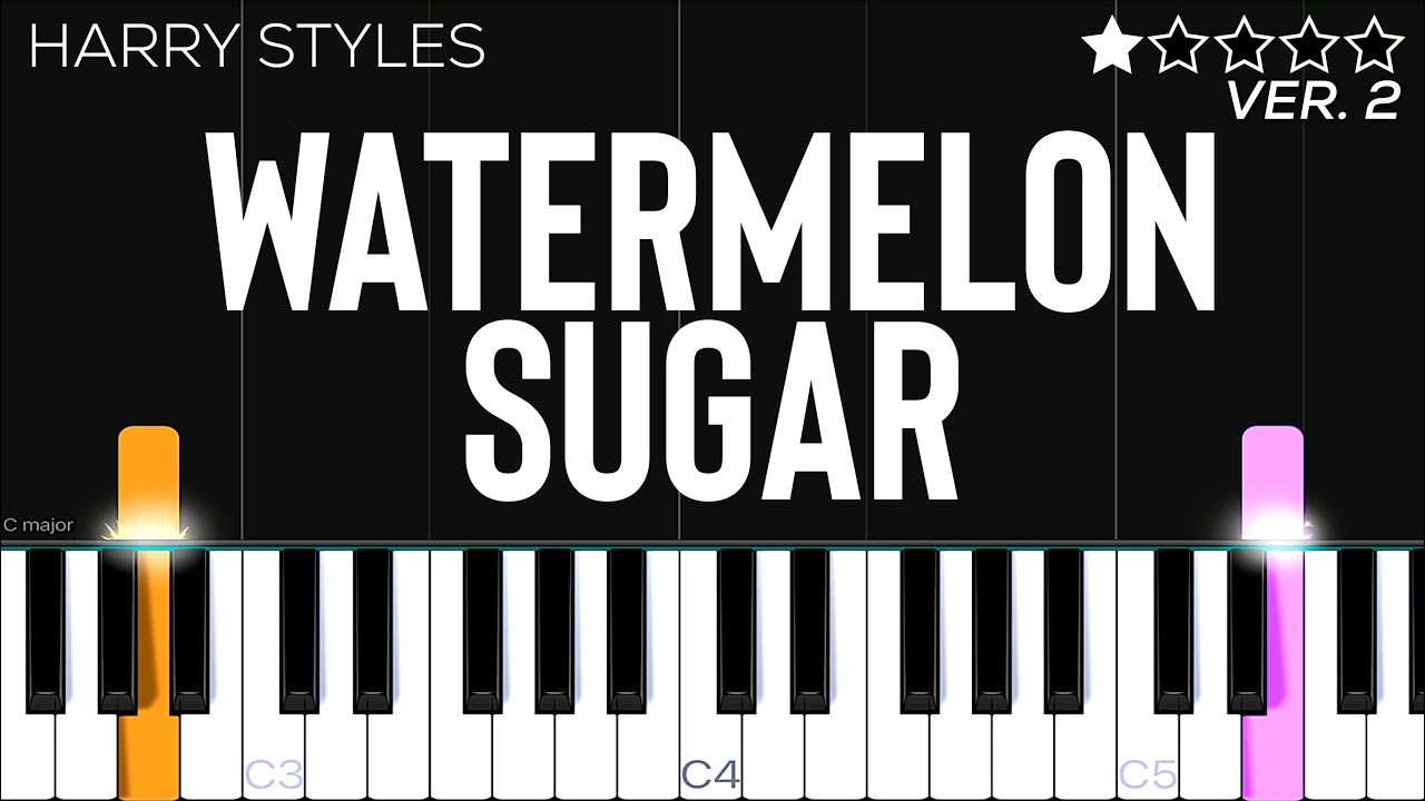 Harry Styles - Watermelon Sugar | EASY Piano Tutorial - YouTube