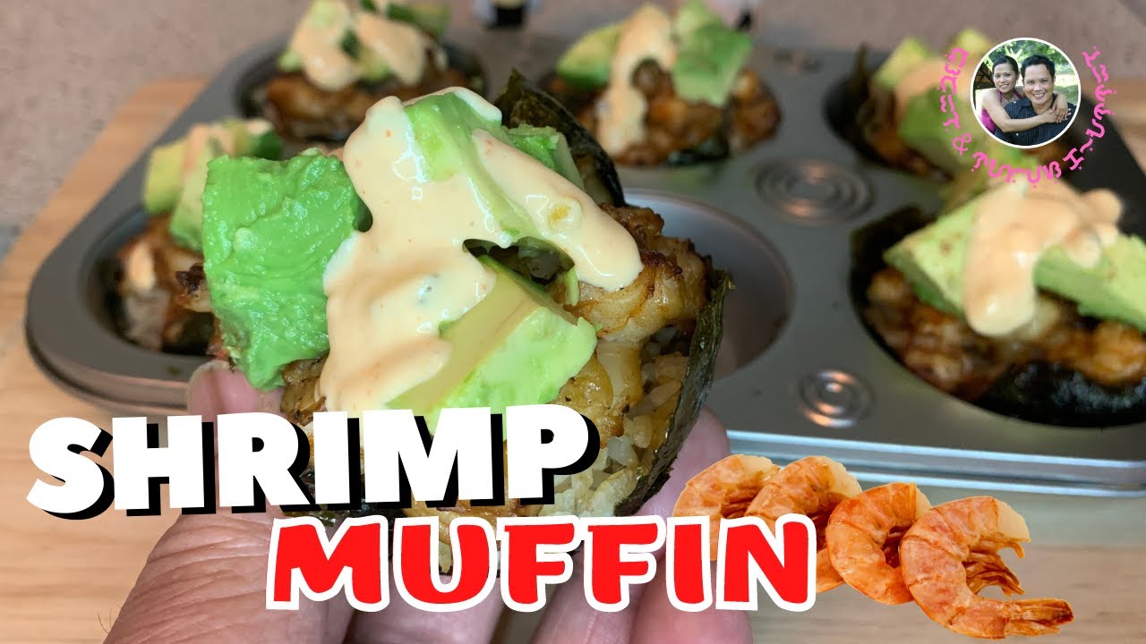 SHRIMP MUFFIN IN SEAWEEDS TOPPED WITH AVOCADO AND SPICED MAYO #how # ...