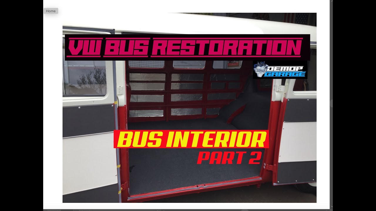 VW Bus Restoration - kombi Interior at home PART 2 part 27 # ...