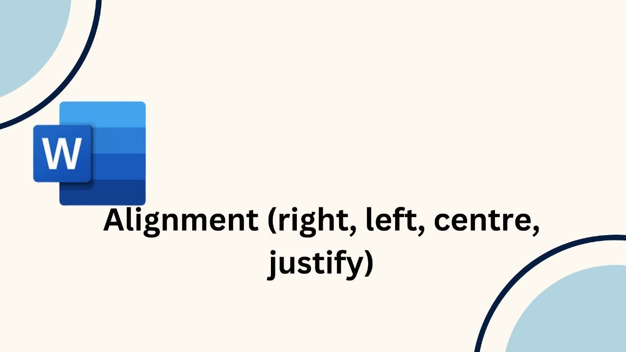 Alignment (right, left, centre, justify) - YouTube