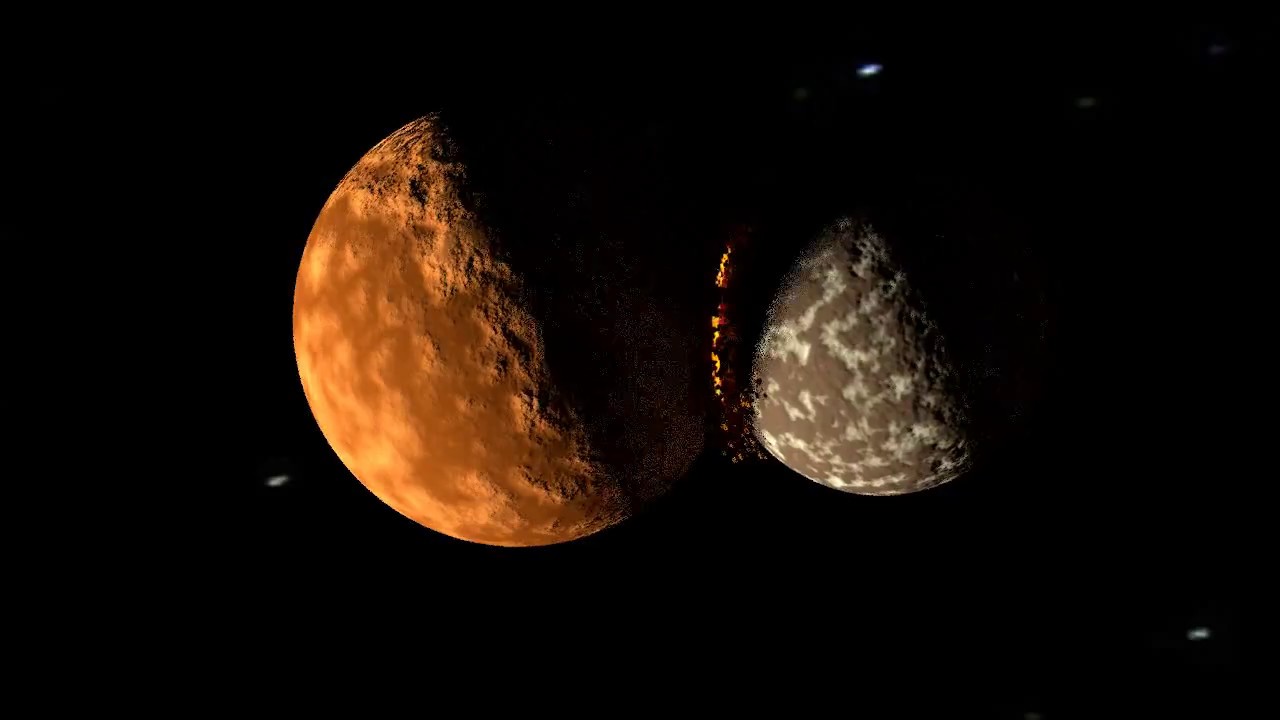 Planet Collision Simulation - Blender - YouTube