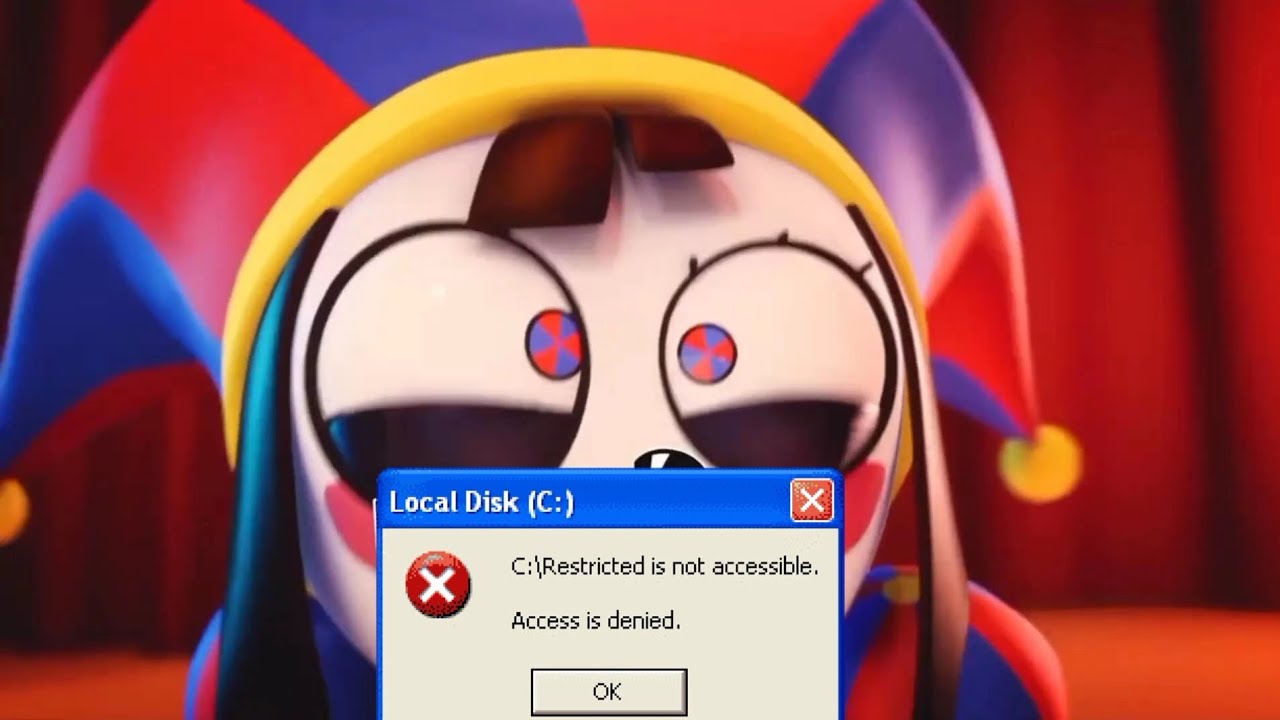 Pomni swearing but with the Windows XP error sound effect - YouTube