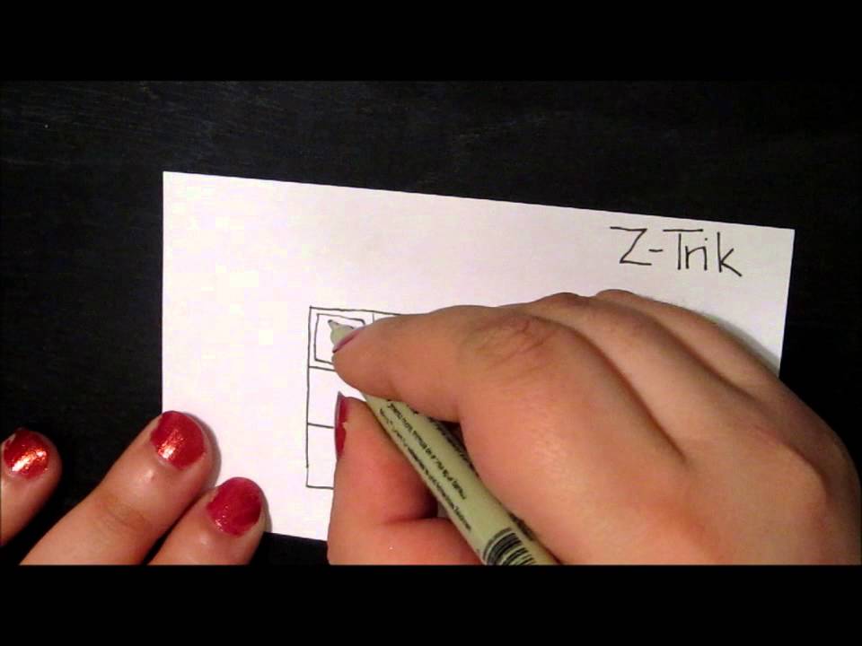 Tangle Tutorial: Z-Trik - YouTube