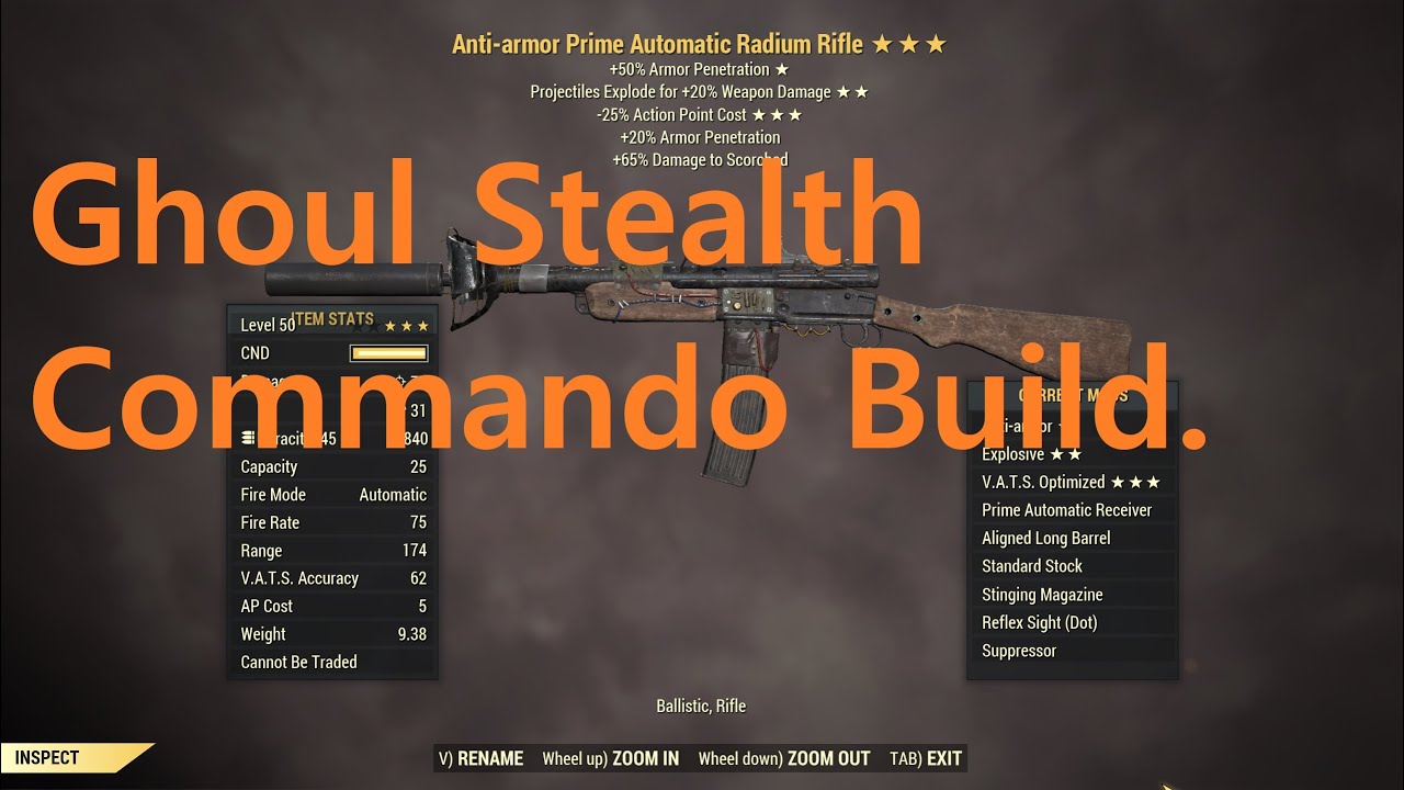 Fallout 76: Ghoul Stealth Commando. - YouTube