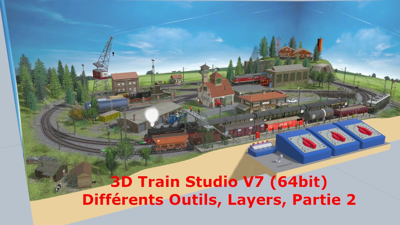 3D Train Studio V7 Différents Outils et layers Partie 2 - YouTube
