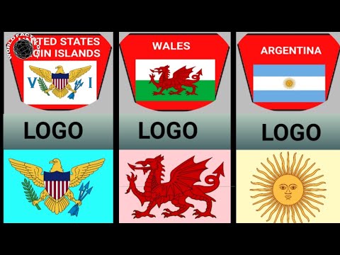 List Countries Flag With Logos Inside the Flag - YouTube