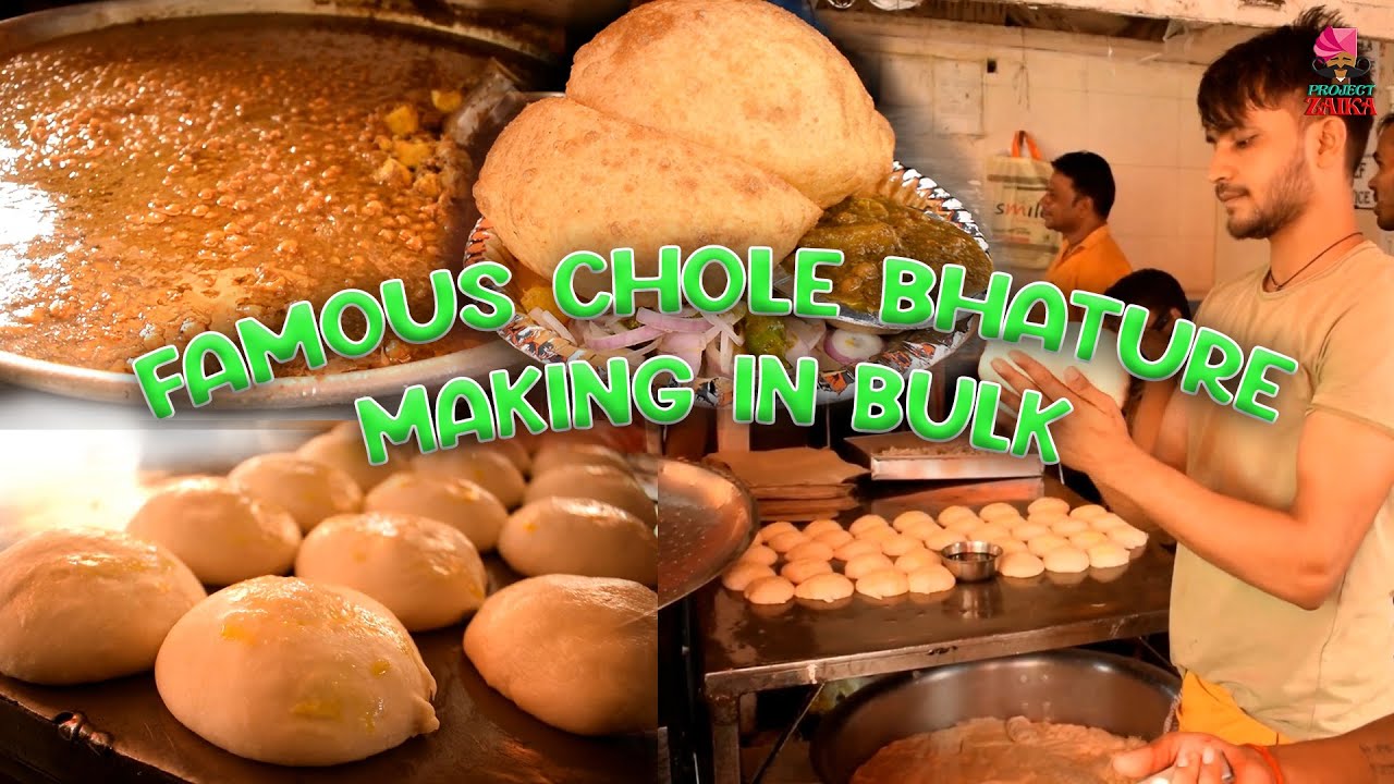 India’s MOST FAMOUS Chole Bhature making in BULK | Indian Street Food ...