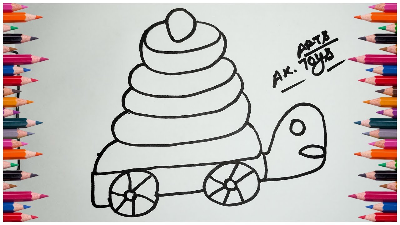 How To Draw A Color Full Toy ! Toy Drawing Easy Step By Step ! Toy ...