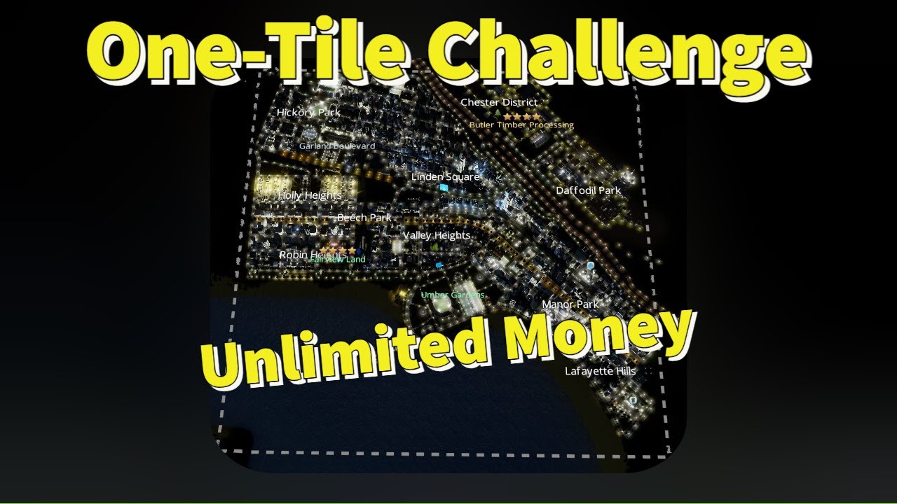Awesome One Tile Challenge with unlimited money - Cities Skylines - YouTube