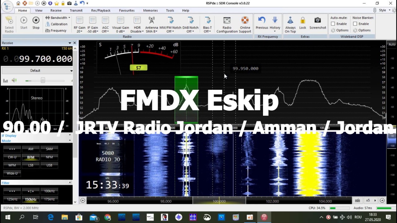 FMDX Es 90.00 / JRTV Radio Jordan / Amman / Jordan - YouTube