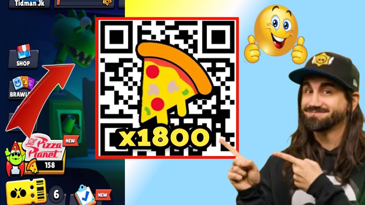 x1800🔥🔥 FREE GIFT QR CODES 2025🔥PIZZA SLICE'S QR CODES 2025🎁BRAWL PASS ...