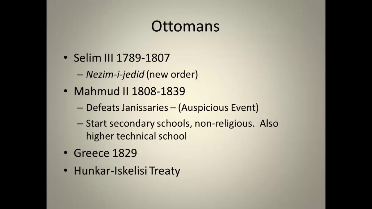 Russian and Ottoman Reforms in the 1800s Lecture - YouTube