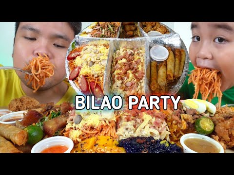 PARTY BILAO SPAGHETTI + CARBONARA + SHANGHAI ROLL + PANCIT MALABON ...