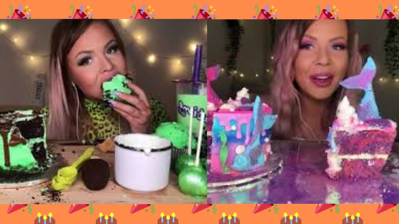 ASMR MUKBANG | EATING DESSERT AND CAKES | compilation #56 - YouTube
