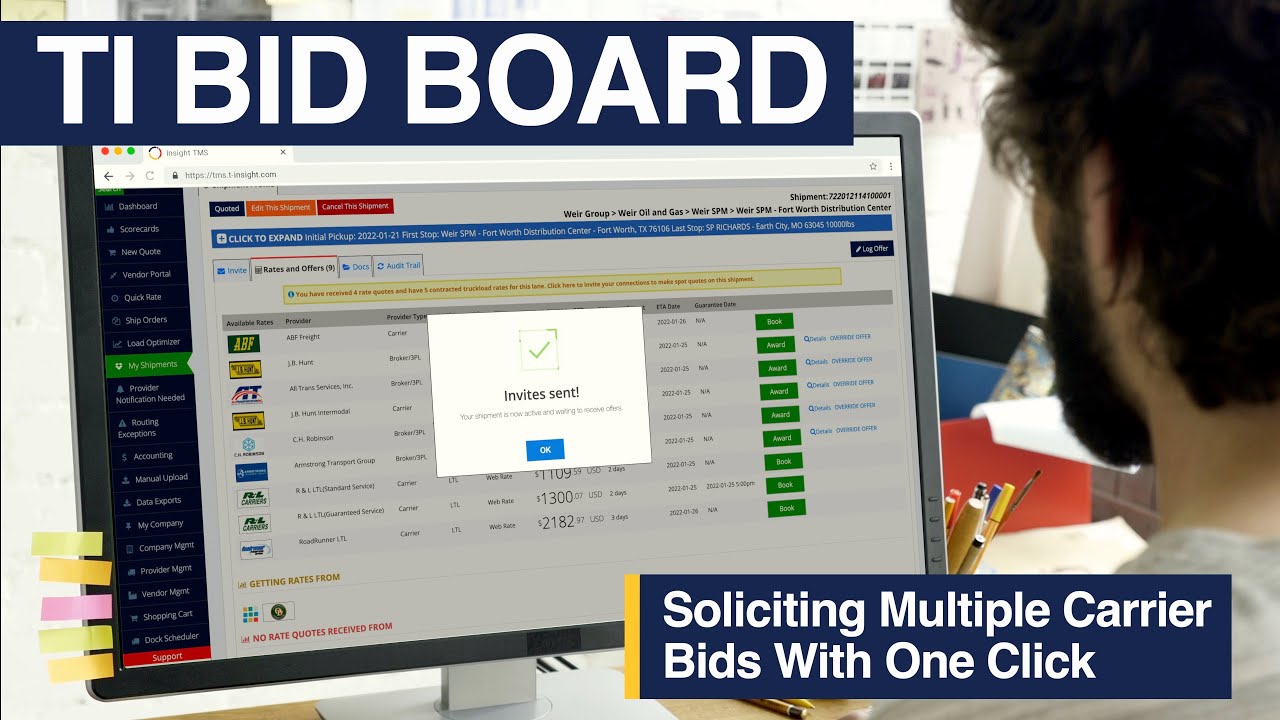 TI Bid Board: Soliciting Multiple Carrier Bids With One Click - YouTube
