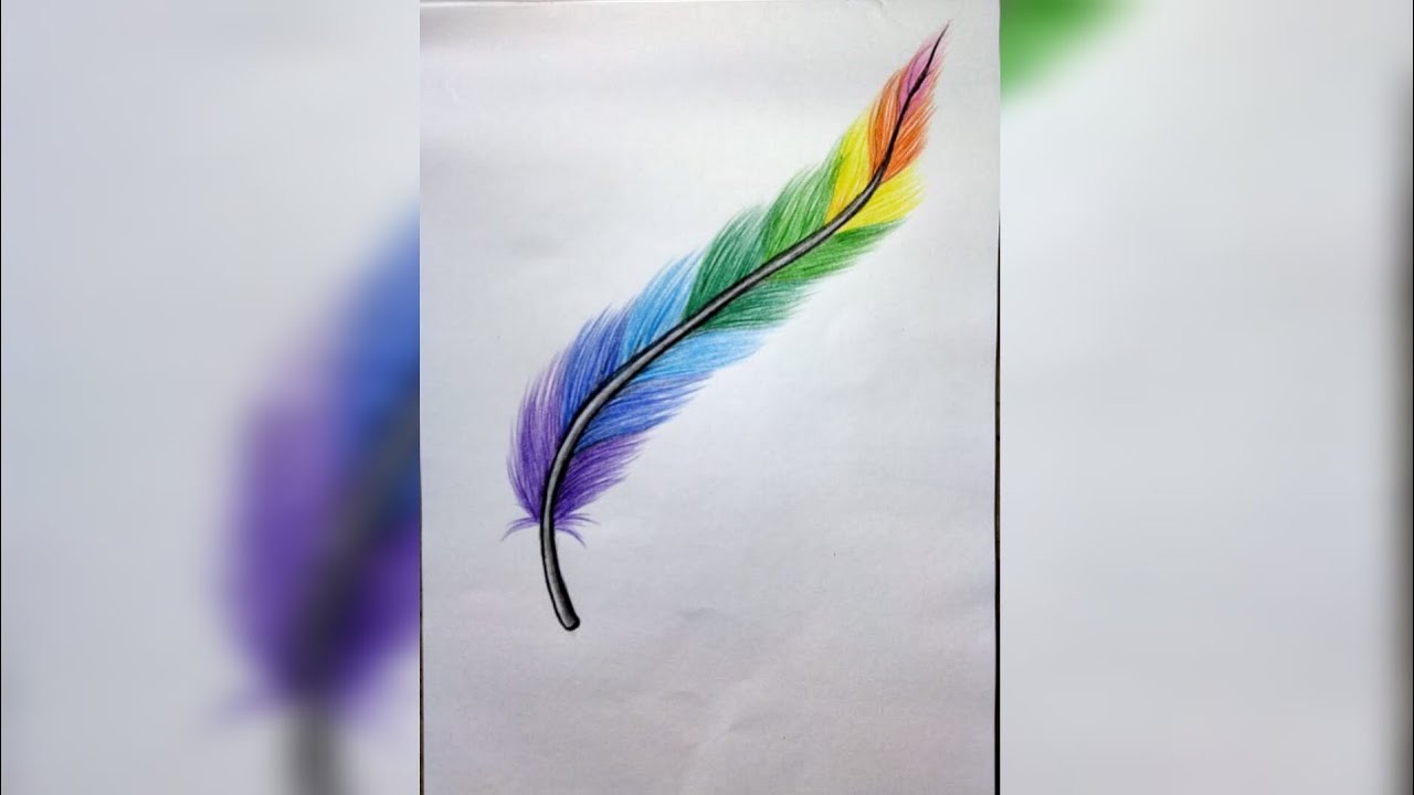 How to make a feather in easy way . - YouTube