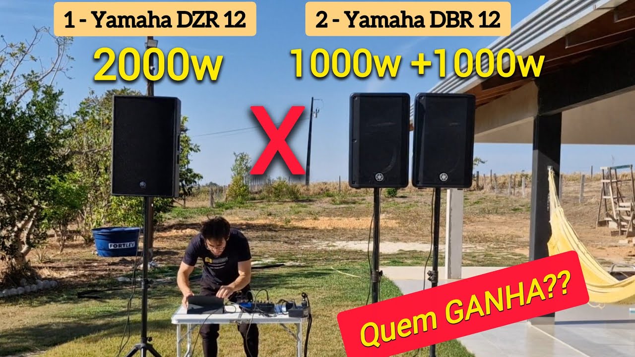 Caixa Yamaha DZR 12 vs duas Yamaha DBR 12. Teste ao Ar livre. - YouTube