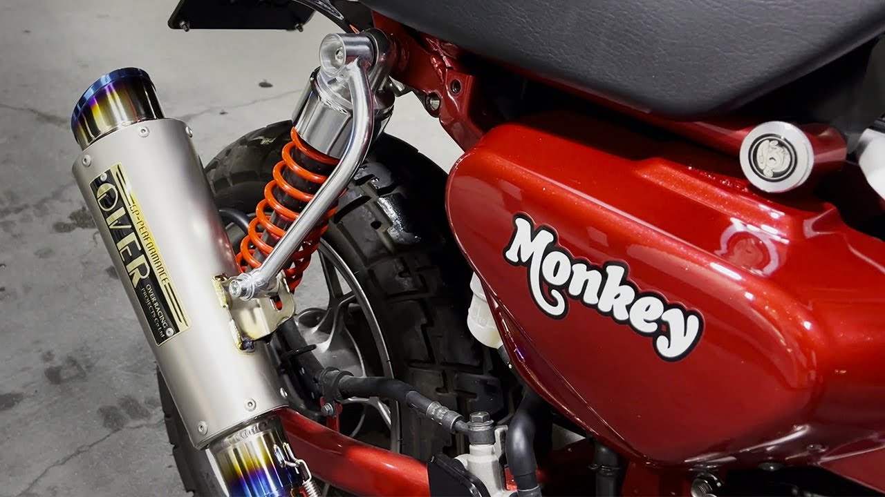 Honda Monkey 125 - Over Racing GP RS-R Exhaust & Intake Sound - YouTube
