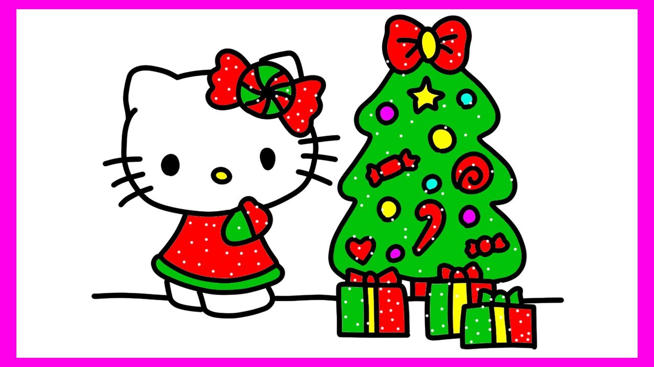 How to Draw Hello Kitty Christmas | Easy hello kitty drawing| kitty ...