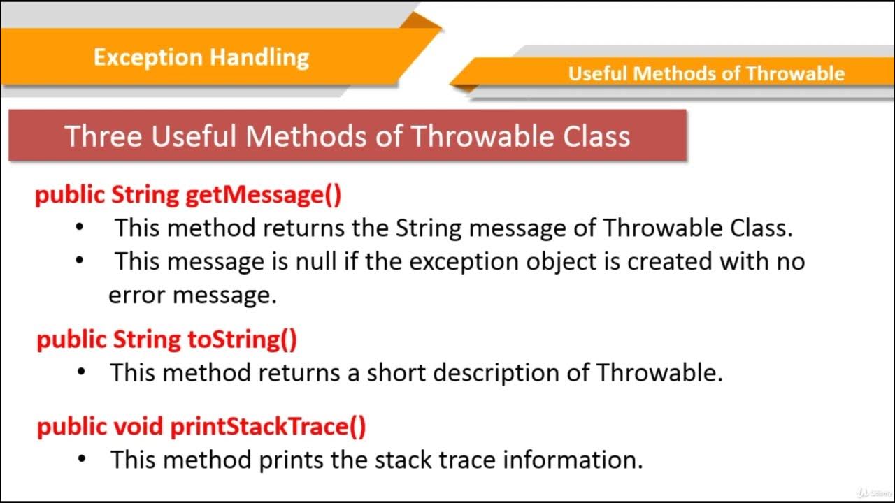 Exception Methods in Java | Lecture 67 - YouTube