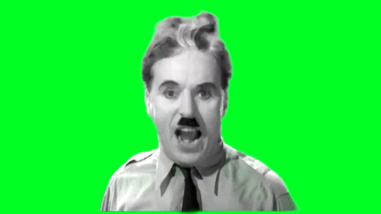 When Charlie Chaplin becomes Adolf Hitler, green screen - YouTube