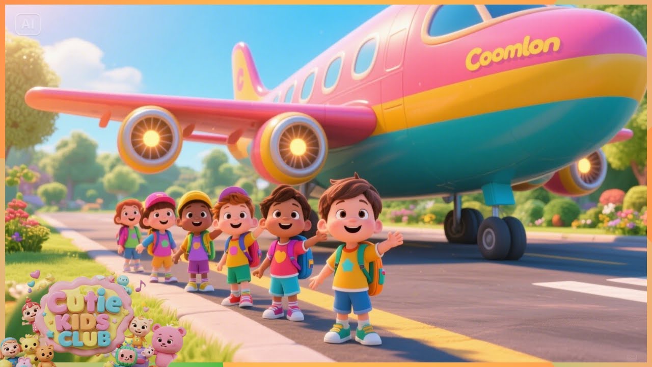 Kids Enjoy Airplane Ride Song For Kids | Cutie Kidsclub - YouTube