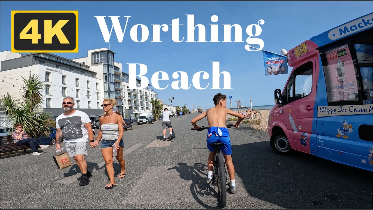 Worthing Beach, England - 4K Walk (2024) | British Seaside Town - YouTube