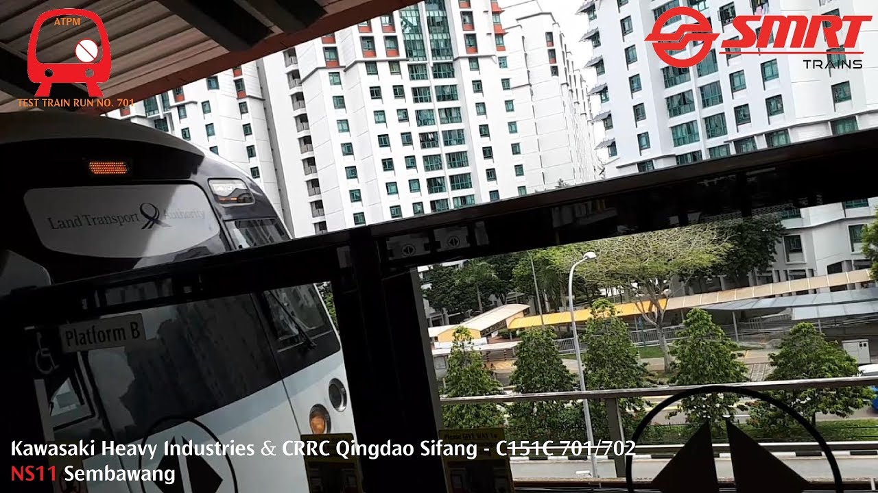 ᴴᴰ SUPER EXCLUSIVE: SMRT Trains, NSL Test Train at Sembawang - Kawasaki ...