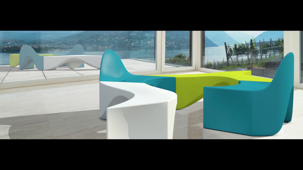 RIPTIDE BENCH - DESIGNED BY KARIM RASHID FOR TONIK, USA - YouTube