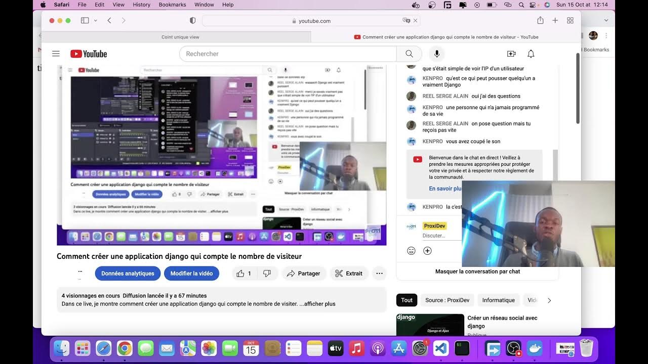 Comment créer une application django qui compte le nombre de visiteur - YouTube